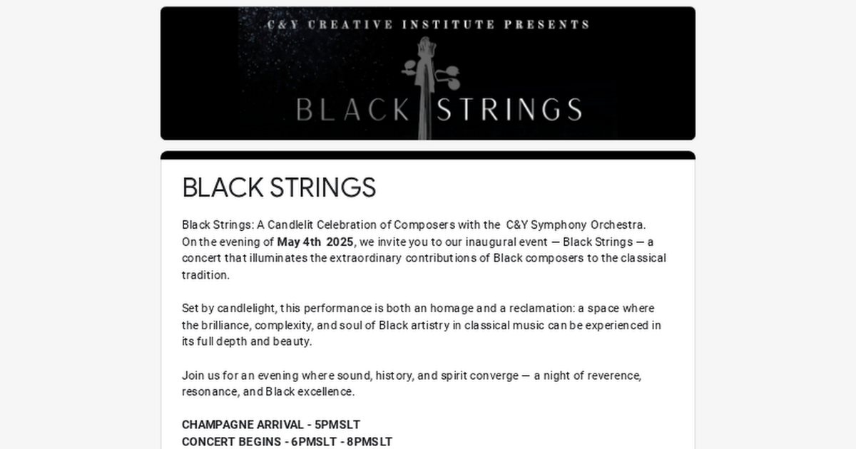 Admission to BLACK STRINGS thumbnail